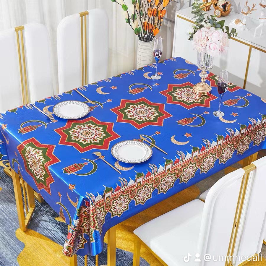 6 Seater Ramadan /Eid Tablecloth FINAL SALE – The Elegance of Black
