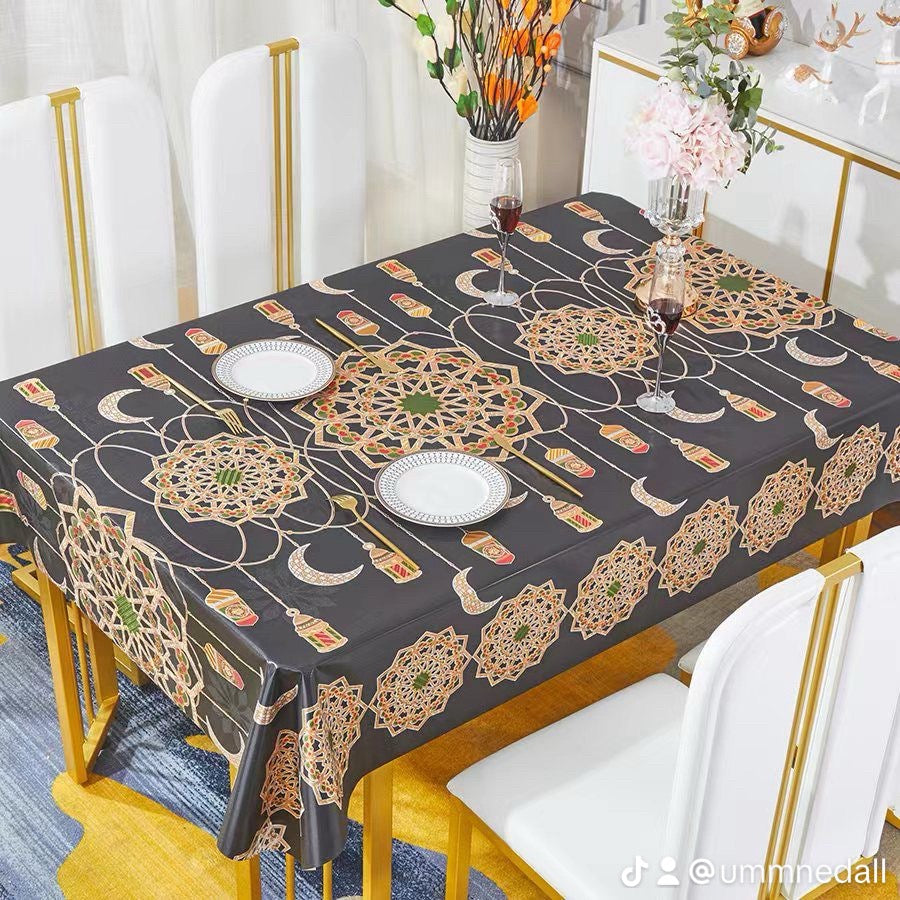 Ramadan Tablecloth 6 seater – The Elegance of Black